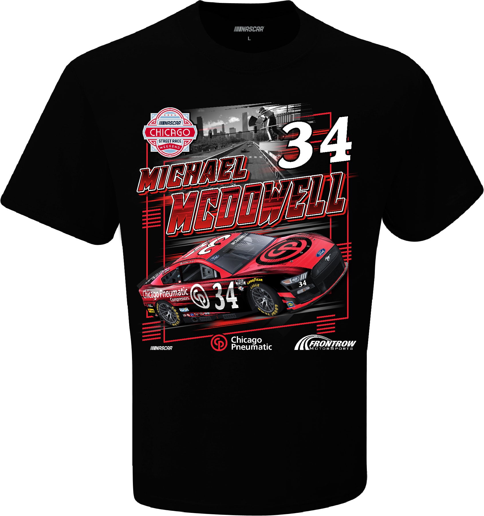 Chicago Pneumatic Michael McDowell 2023 Street Race Shirt | Front Row Motorsports